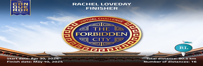 Conqueror Virtual Challenge – Forbidden City | Loveday Writing